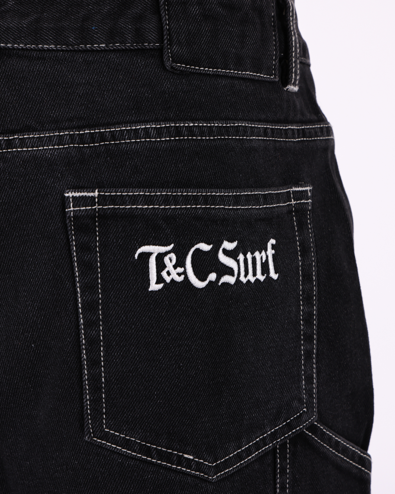 Stringer Denim Short - Washed Black – T&C Surf Australia