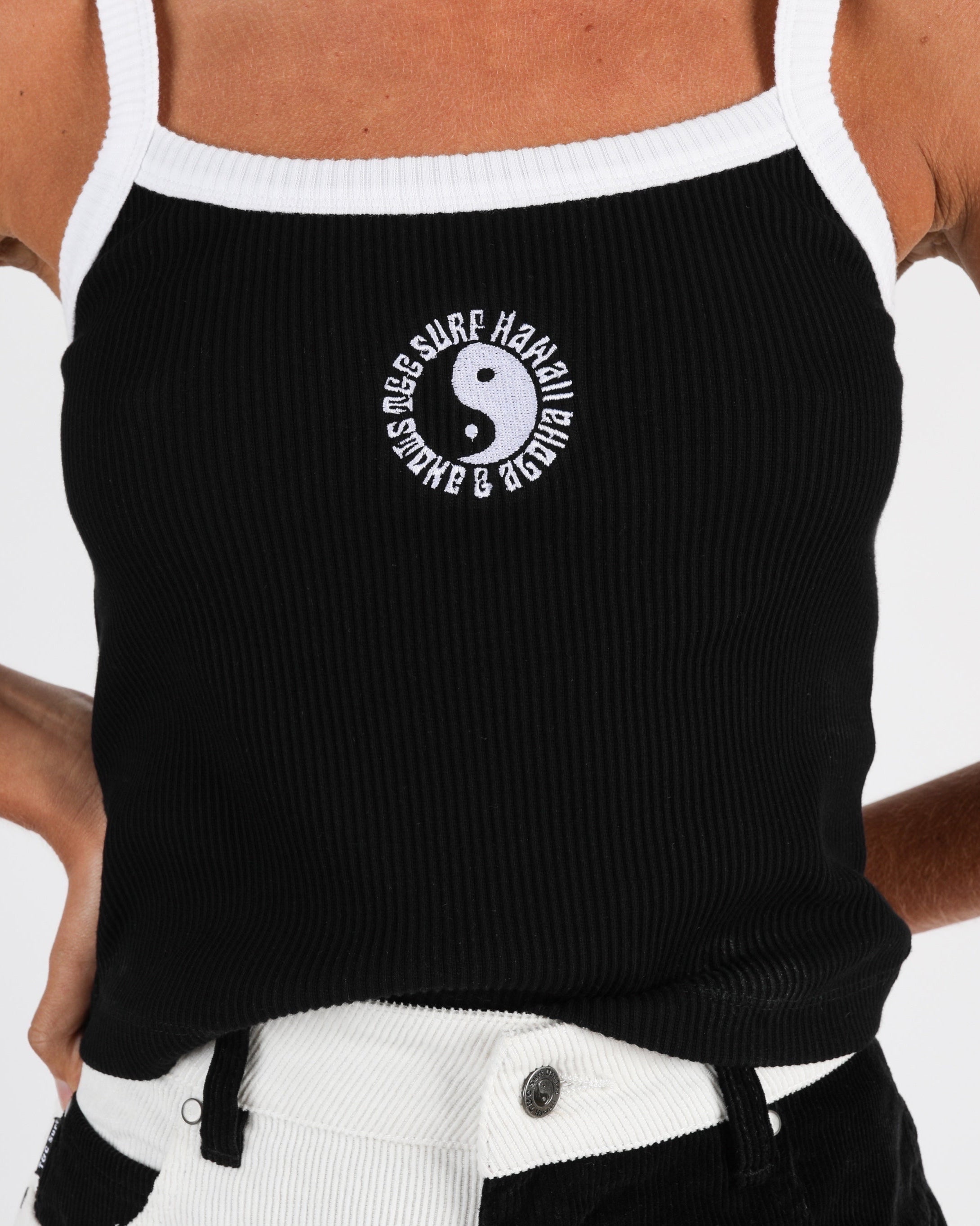 Sunshine Strappy Singlet - Black – T&C Surf Australia