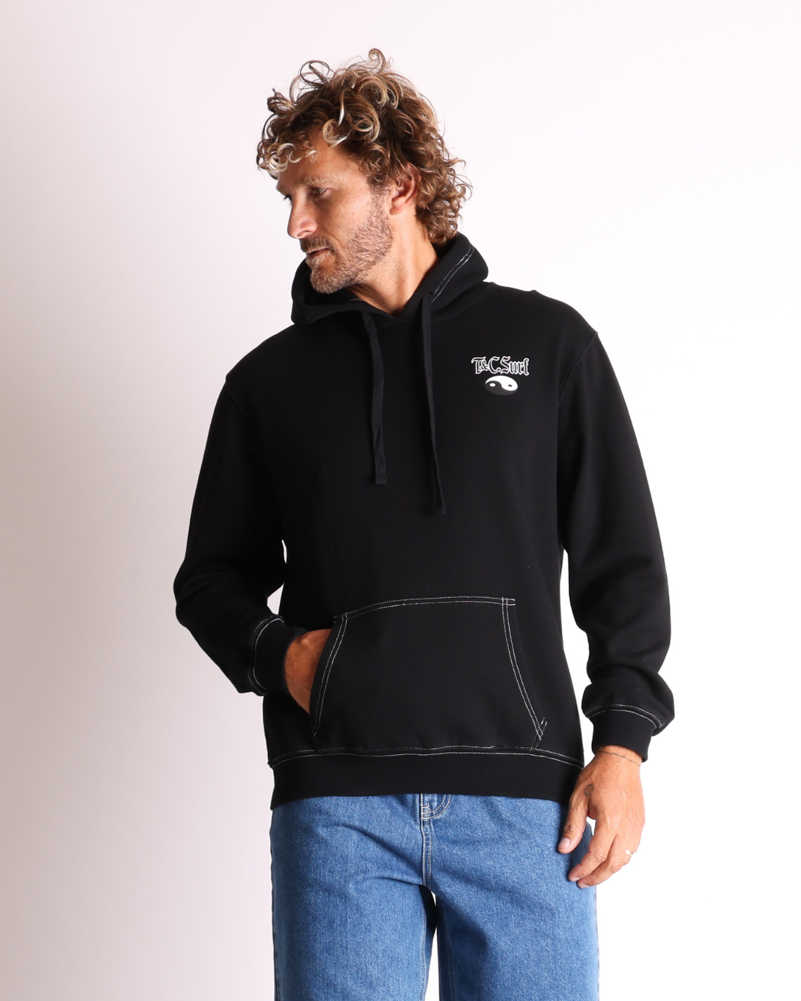 Cyclone Pop Hood - OD Black – T&C Surf Australia